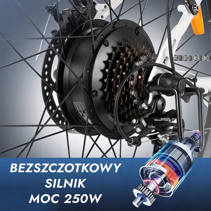 Rower elektryczny Vivi Ebike biały rama 47 cm - 6975405140108 - Fitness ...